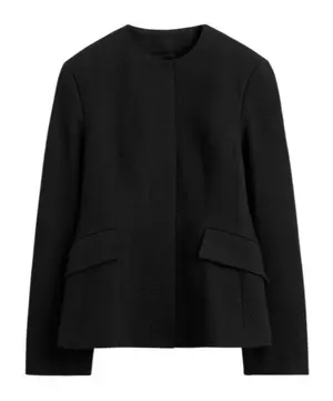 TOTEME Crew Neck Long-sleeved Casual Jacket - Black