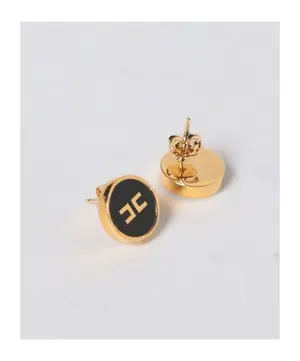 Elisabetta Franchi Logo Earrings