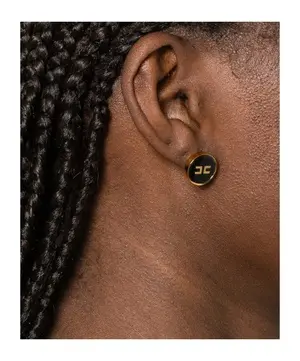 Elisabetta Franchi Logo Earrings