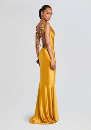 Retrofete Keryn Embellished Gown - Dijon