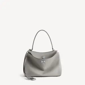 Balenciaga Rodeo Handbag Grained Calfskin - Grey