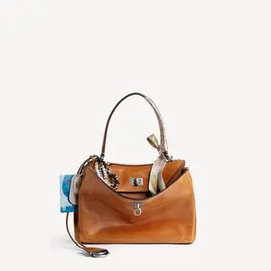 Balenciaga Rodeo Handbag Small With Charms - Brown