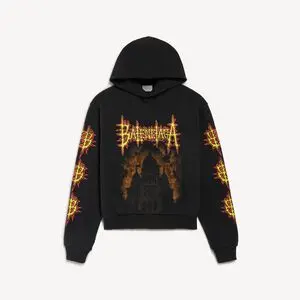 Balenciaga Sacré Caur Medium Fit Hoodie - Black