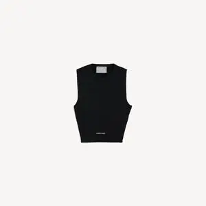 Balenciaga Viscose Sporty Knit Cropped Tank Top