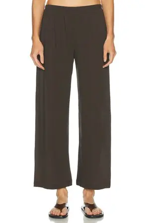 LESET Milo Crop Pant In Brown - Hickory