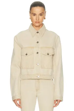 Khaite Tomer Collared Denim Jacket