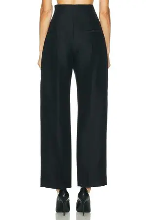 Khaite Somera Wide-leg Wool Silk Trousers