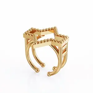 LINDA FIORE Starlite Star Vermeil Ring - Gold