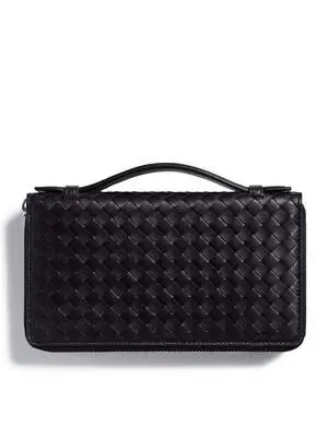 Bottega Veneta Small Woven Zip Organizer