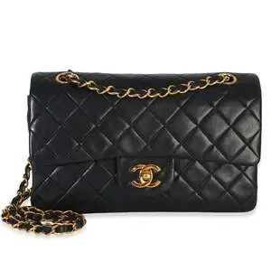 CHANEL Chanel Vintage 24k Quilted Lambskin Small Classic Double Flap Bag