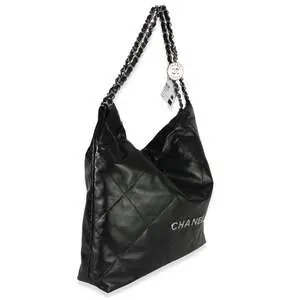 Chanel Quilted Shiny Calfskin 22 Hobo