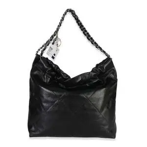 Chanel Quilted Shiny Calfskin 22 Hobo