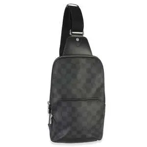 LOUIS VUITTON Damier Graphite Canvas Avenue Sling Bag - Black