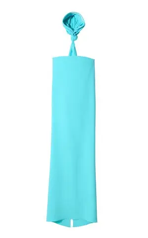 Jacquemus The Cala Strapless Maxi Dress Turquoise