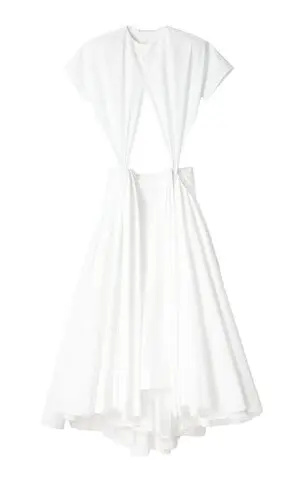 Jacquemus The Evisa Cutout Cotton Midi Dress - White