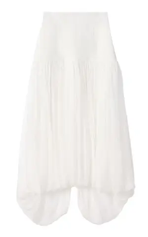 Jacquemus The Alta Bubble-hem Midi Skirt - White