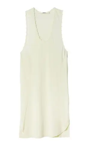 Jacquemus The Marcel Embroidered Silk Top - White