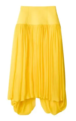 Jacquemus The Alta Bubble Hem Midi Skirt - Yellow