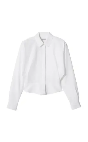 Jacquemus Riva Collared Cotton Shirt - White