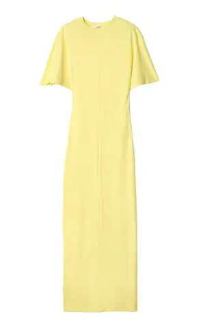 Jacquemus The Miami Half-sleeve Cotton-silk Maxi Dress - Yellow