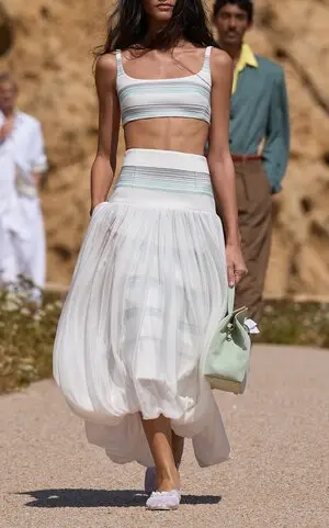 Jacquemus The Pietra Embroidered Crop Top - Stripe