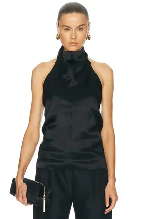 Khaite Rone Halterneck Top - Black