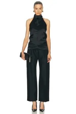 Khaite Rone Halterneck Top - Black
