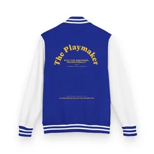 ANCHOR & CREW The Playmaker Varsity Letterman Jacket - Blue/white