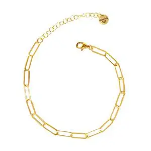 NOWART JEWELRY 18k Plated Sterling Silver Link Chain Bracelet - Gold