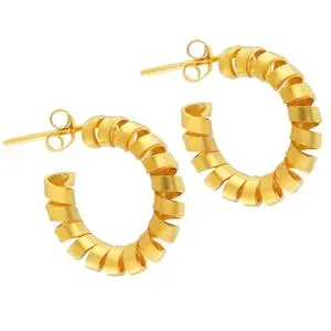 NOWART JEWELRY Twisted Hoop Earrings - Gold