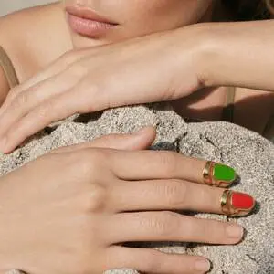 NOWART JEWELRY Nowart Jewelry Enamel Nail Ring
