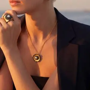 NOWART JEWELRY Nowart Jewelry Pearl And Hematite Necklace