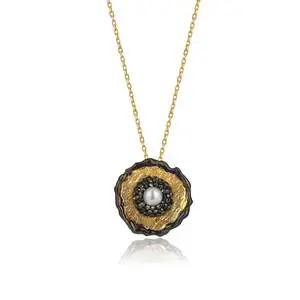 NOWART JEWELRY Pearl And Hematite Necklace - Gold