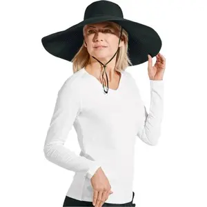 Coolibar Shelby Ultra Wide Sun Hat Black