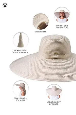 Coolibar Shelby Ultra Wide Sun Hat - Tan