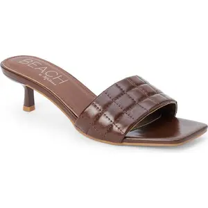 Matisse Rosana Kitten Heel Slide Sandal - Brown
