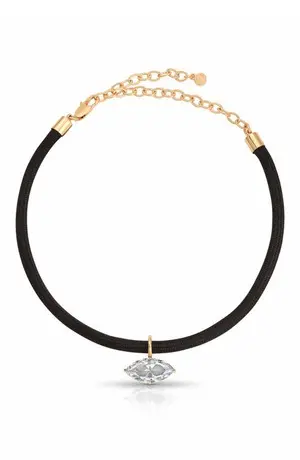 Ettika Statement Marquise Crystal Choker Clear