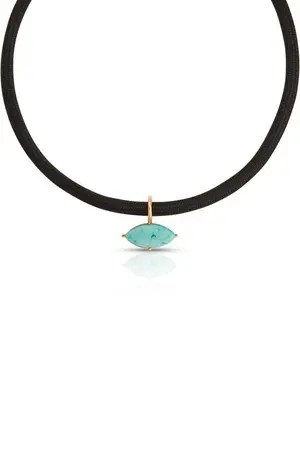 Ettika Statement Marquise Crystal Choker - Turquoise