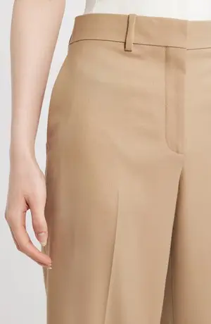 Theory Mid Rise Wide Leg Pants - New Camel
