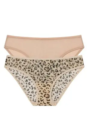 SKARLETT BLUE Spellbound Mesh Bikini 2-pack - Nylon/leo Leopard
