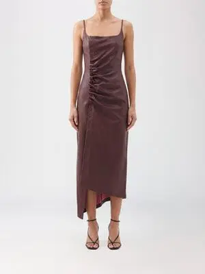 Rabanne Dress With Draped Detail - Red
