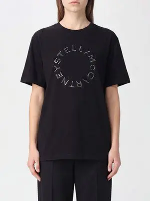 Stella McCartney Short Sleeve Cotton T-shirt - Black