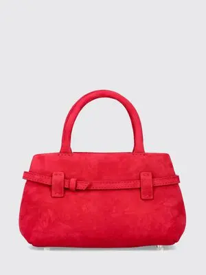 Manu Atelier Le Cambon 20 Mini Suede Handbag With Removable Strap