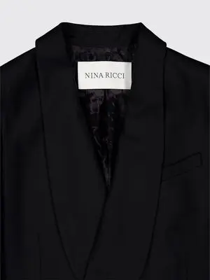 Nina Ricci Single-breasted Wool Blend Blazer