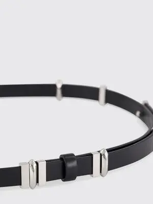 Benedetta Bruzziches Adjustable Leather Belt With Metal Plaque