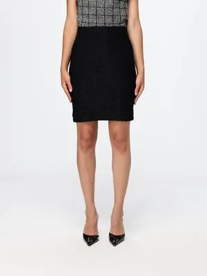 Balmain Textured Pencil Skirt - Black