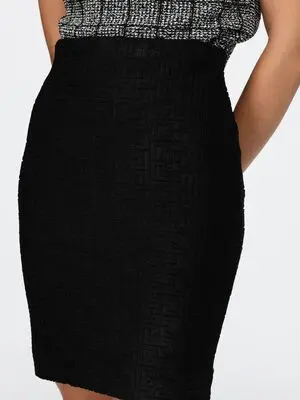 Balmain Textured Pencil Skirt