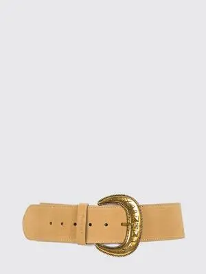 TWINSET Suede Belt With Embellished Buckle