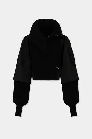 Dsquared2 Snowball Knit Kaban - Black