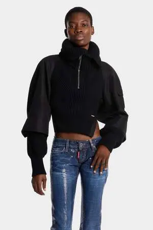 Dsquared2 Snowball Knit Kaban" Cropped Jacket